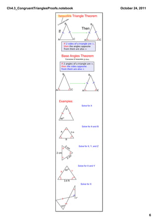 Ch4.3 Congruent Triangles Proofs | PDF