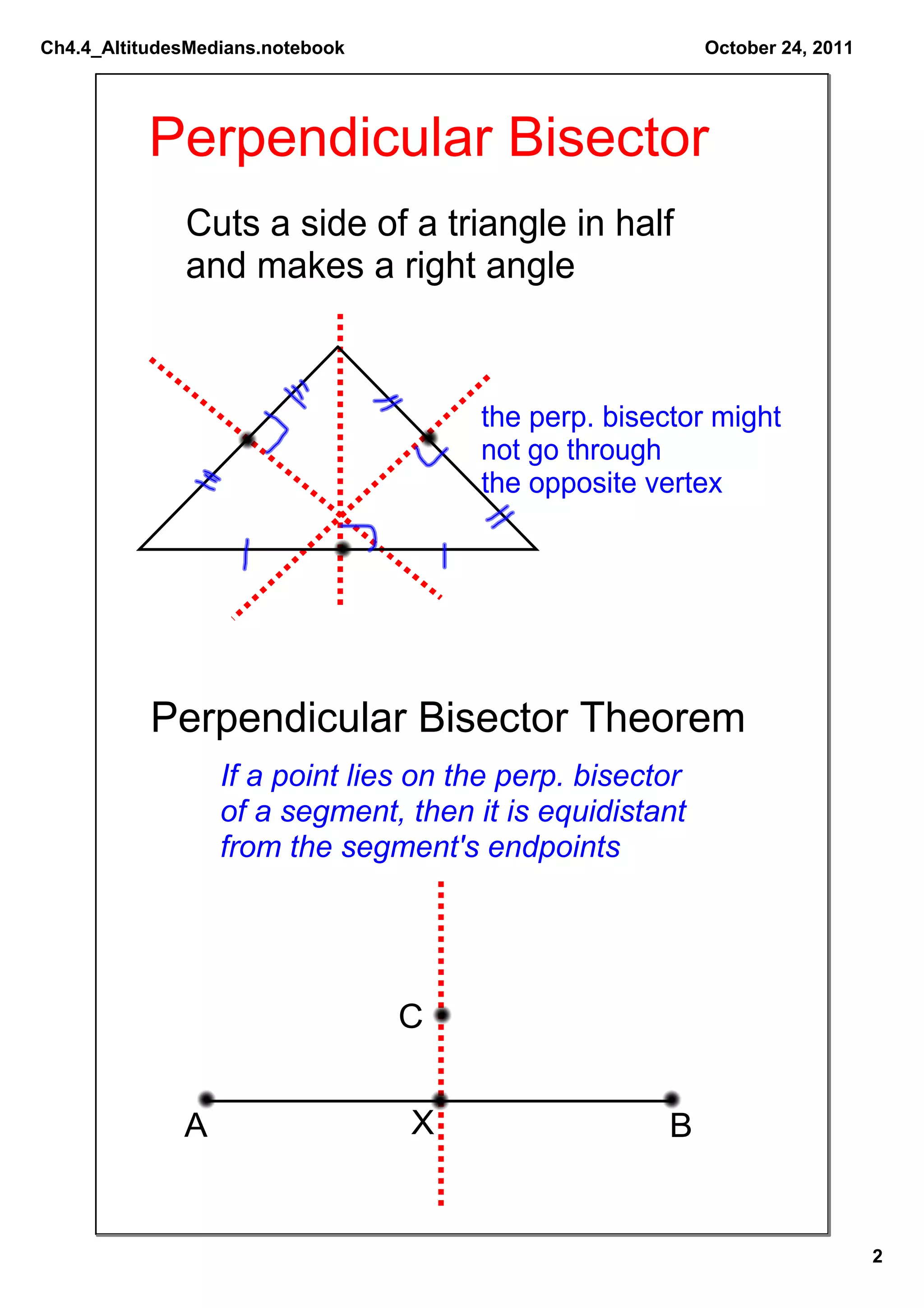 Ch4.4 Altitudes and Medians | PDF