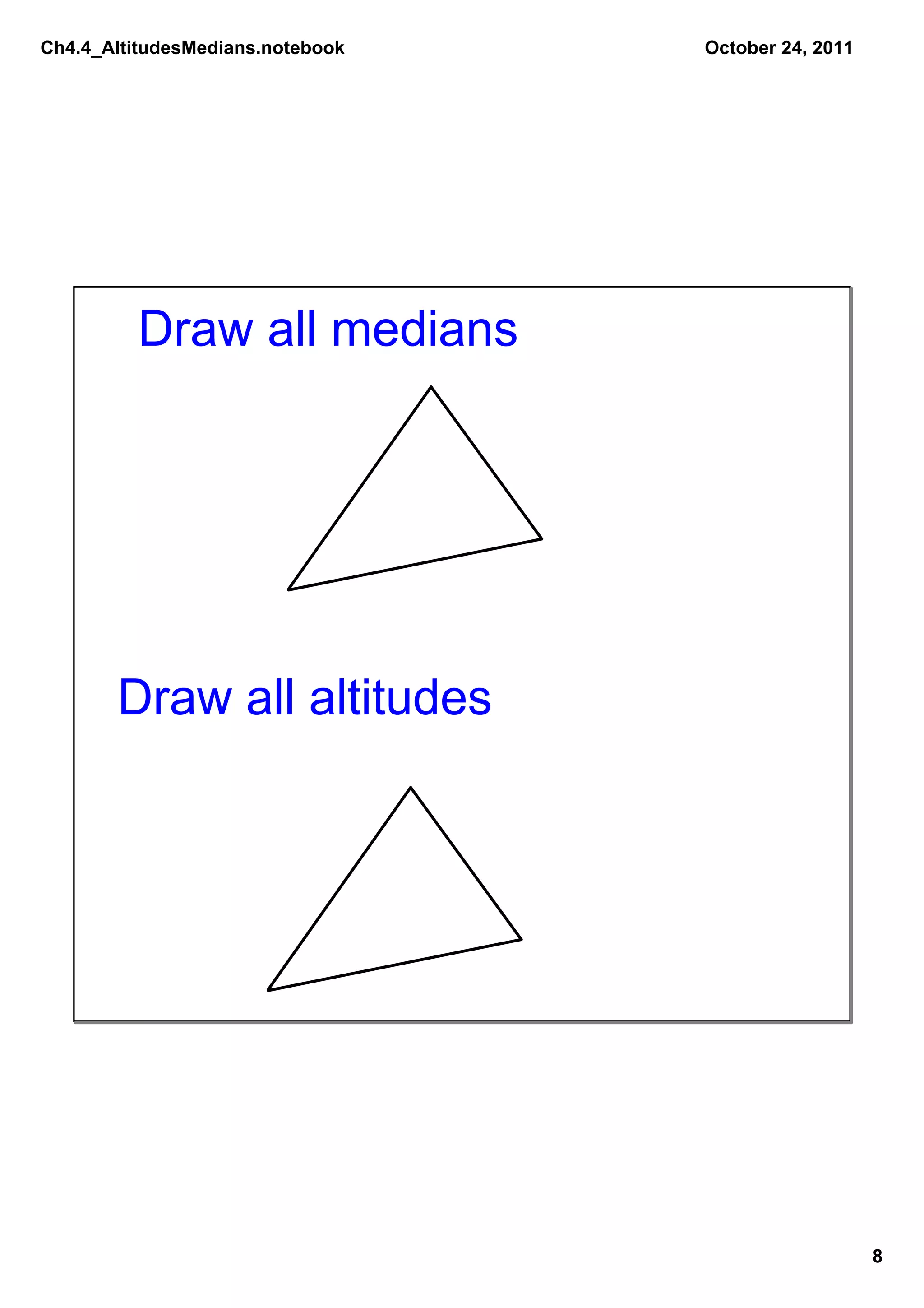 Ch4.4 Altitudes and Medians | PDF