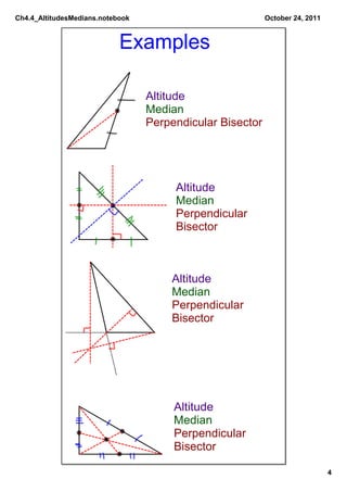 Ch4.4 Altitudes and Medians | PDF