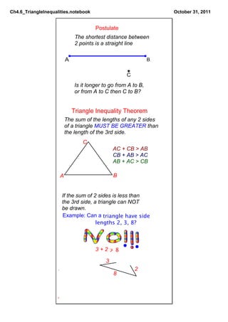 Ch4.6 Triangle Inequalities | PDF