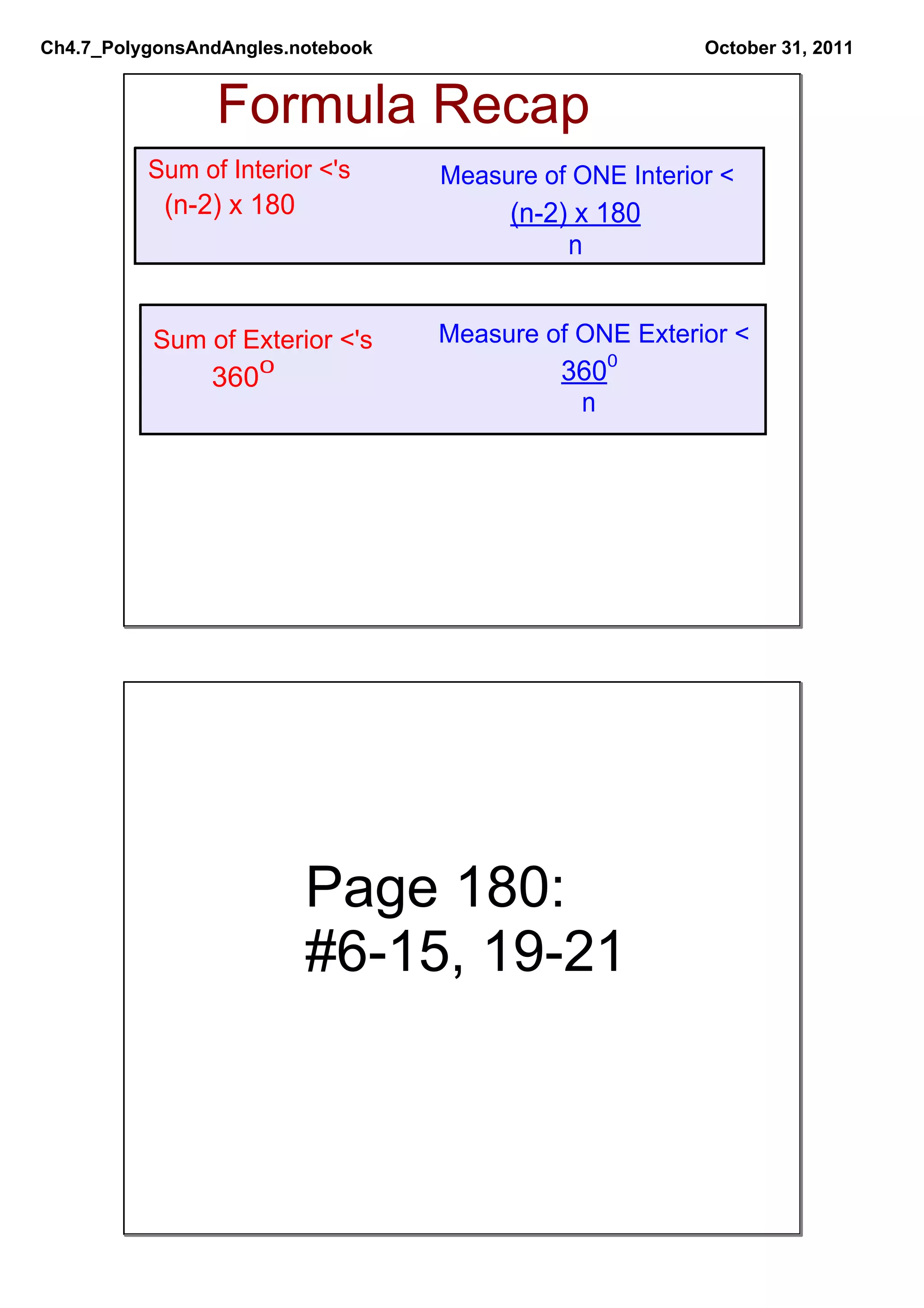 Ch4.7 Polygons and Angles | PDF | Geography | Science