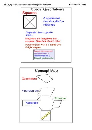 Ch4.8 Special Quadrilaterals: Parallelograms | PDF