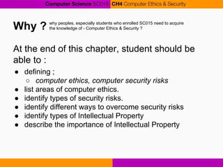Chapter 4 Computer Science :: Computer Ethics and Security | PDF