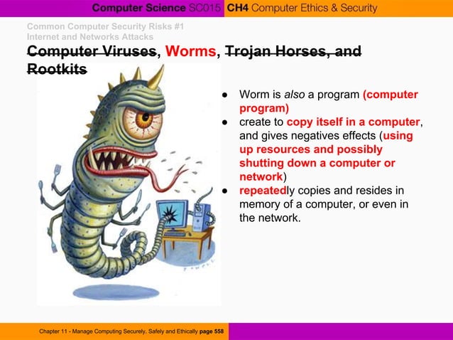 Chapter 4 Computer Science :: Computer Ethics and Security | PPT