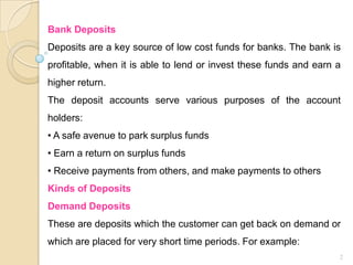 Ch 4 DEPOSITS IN COMMERCIAL BANKS | PPTX