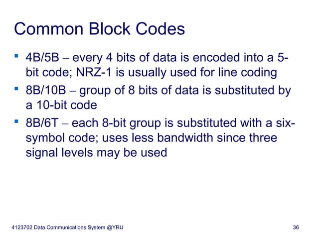 Ch4 digital transmission | PPT | Computer Networking | Computing