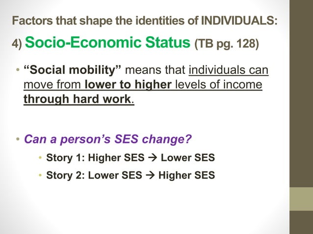 Ch 4 - Factors Shaping Identity | PPTX
