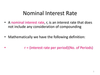 Nominal and Effective interest Rate fore | PPT