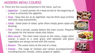 MENU AND MENU PLANNING | PPT