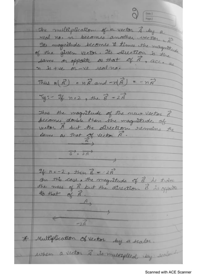 Ch 4- Motion In A Plane Class 11 Physics | PDF