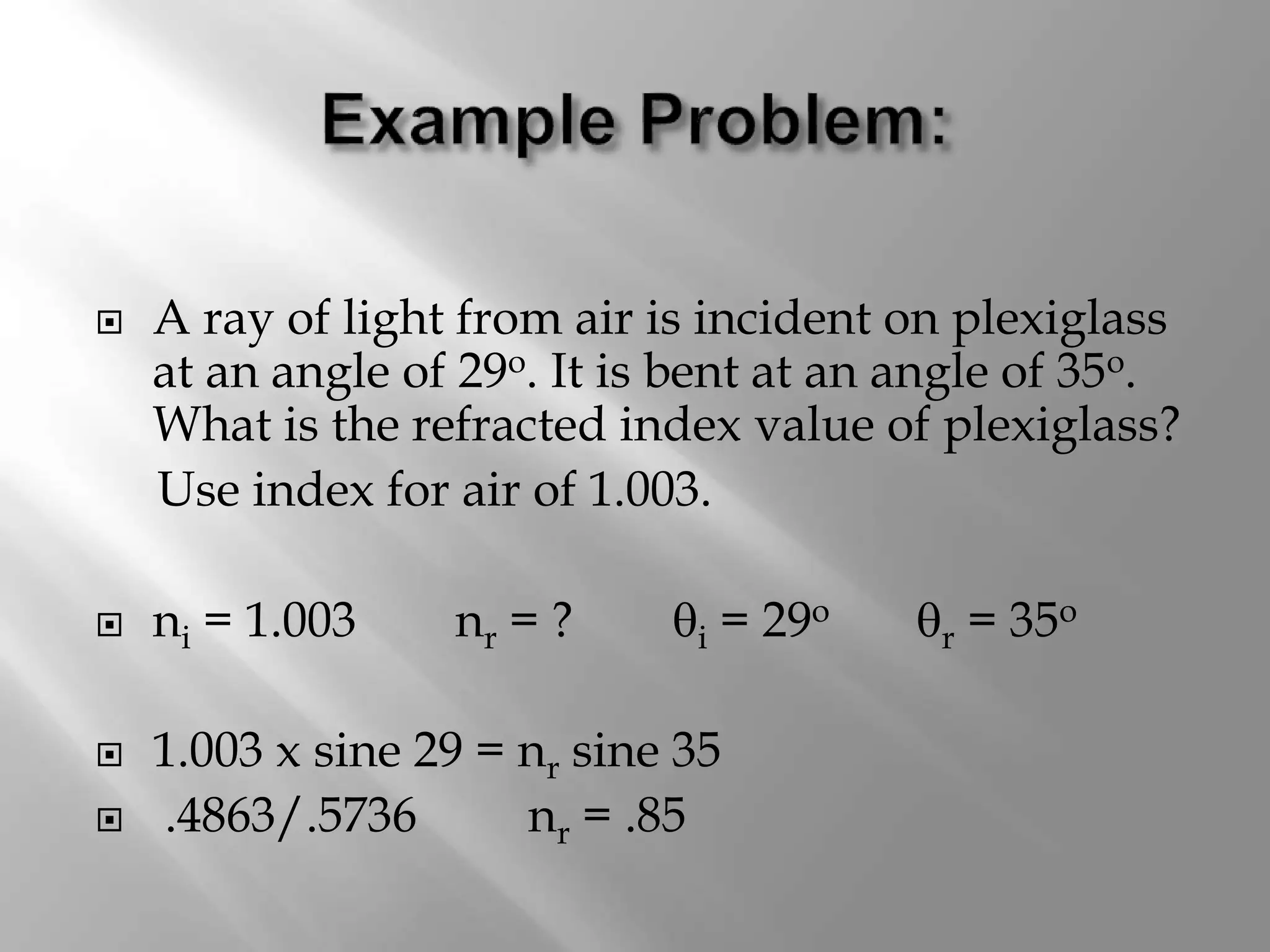 Ch 4 -reflection, refraction and snell’s law | PPTX