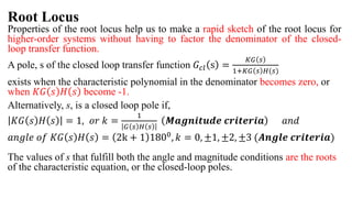 Analysis and Design of Control System using Root Locus | PDF