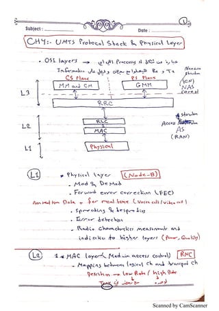 3G: Ch4 UMTS protocol stack & physical layer | PDF