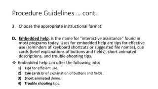 Software Documentation "writing to guide- procedures" | PPT