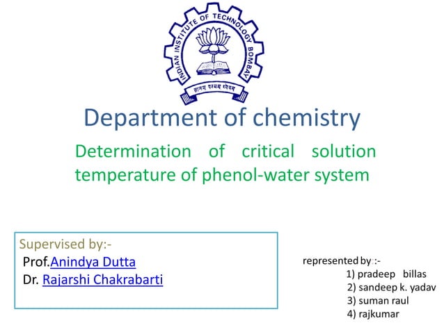 critical solution temperature of phenol-water system | PDF | Chemistry | Science