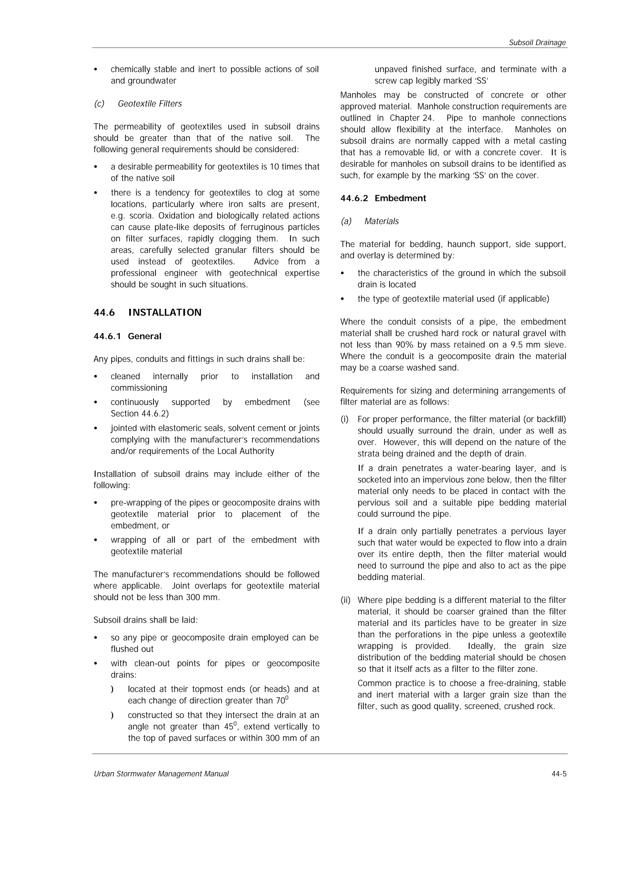 Ch 44 subsoil drainage | PDF