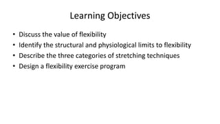 APPH 1050 Ch 4 and 5 strength training and flexibility | PPT