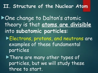 ch4 atomic structure atoms protons neutrons electrons | PPT