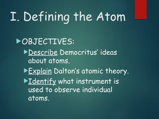 ch4 atomic structure atoms protons neutrons electrons | PPTX