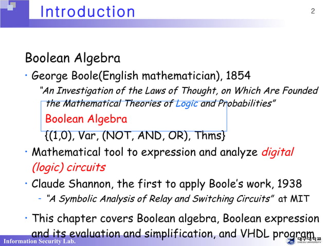 Ch4 Boolean Algebra And Logic Simplication1 | PPT