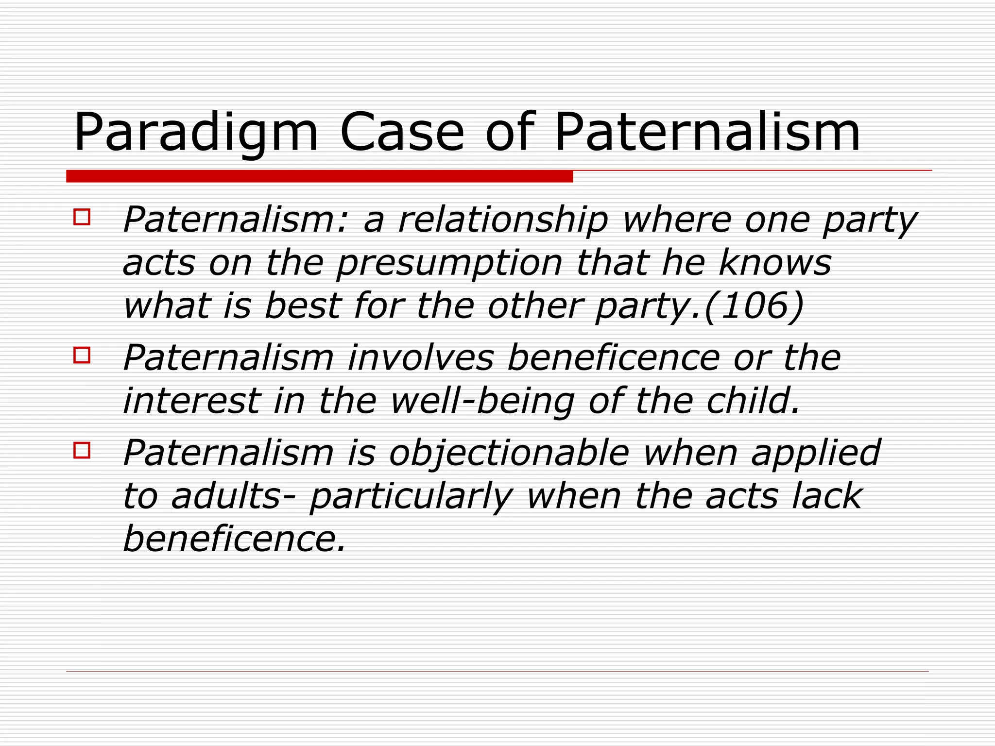 Ch 4 Callahan Academic Paternalism | PPT