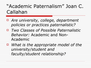 Paternalistic Definition