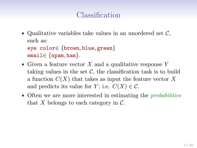 Ch4_Classification.pdf Machine learning. | PDF