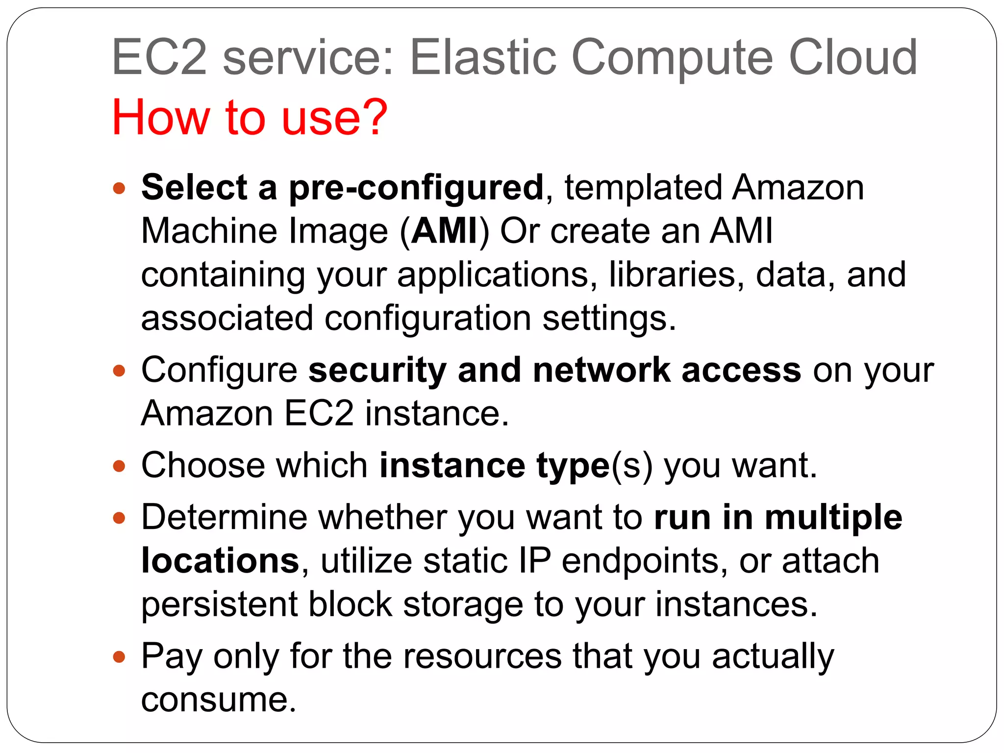 Aws principle services: IAM,VPC, EC2, Cloudwatch | PPT