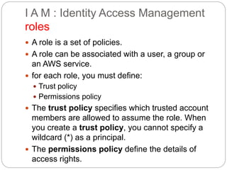 Aws principle services: IAM,VPC, EC2, Cloudwatch | PPT