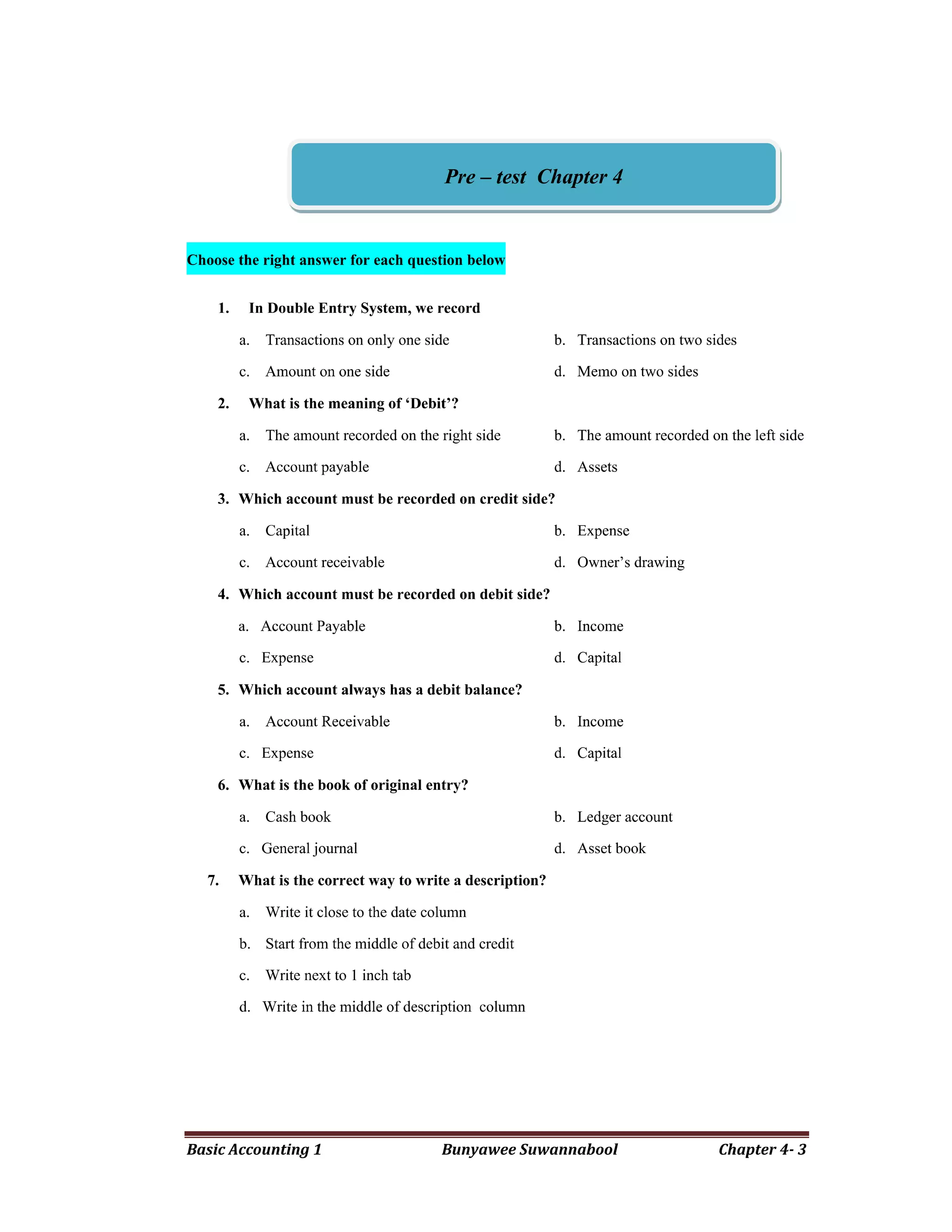 Ch4 General Journal | PDF