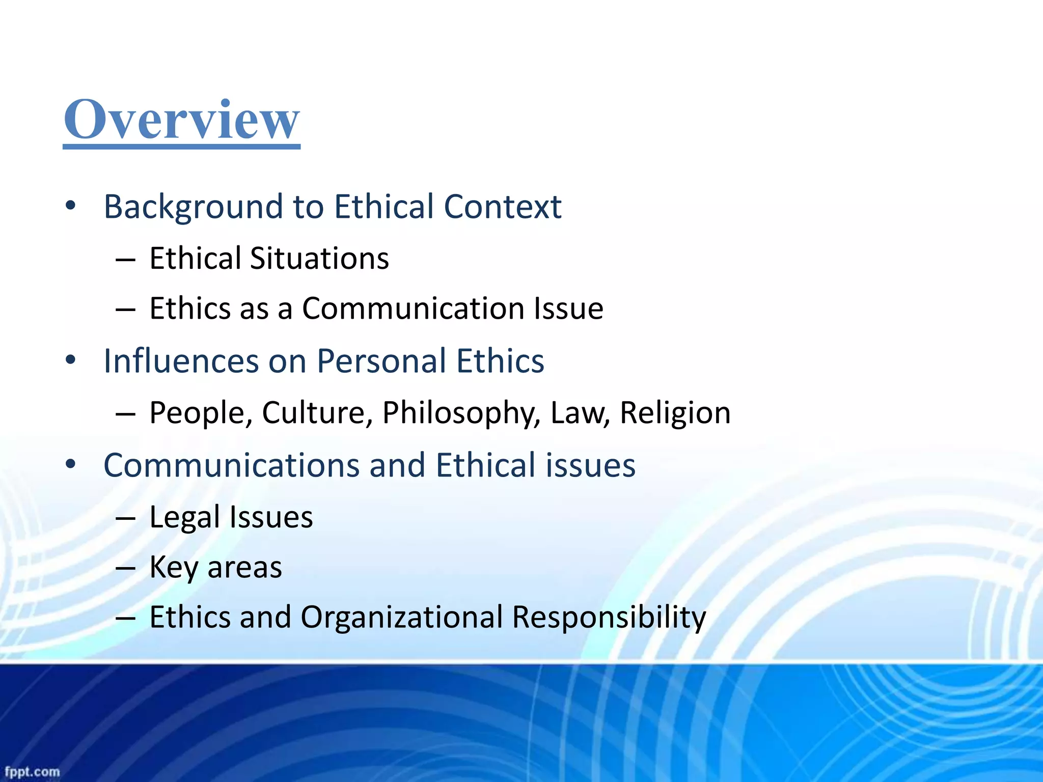 communication and ethics | PPTX