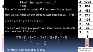 Ch 4 Cubes and Cube roots.ppt | Games and Puzzles | Hobbies & Interests