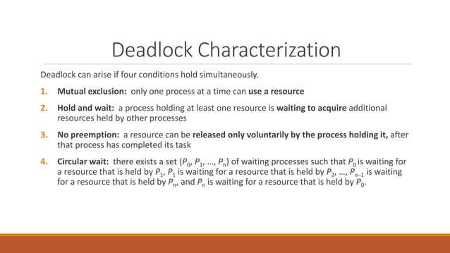Ch 4 deadlock | PPT