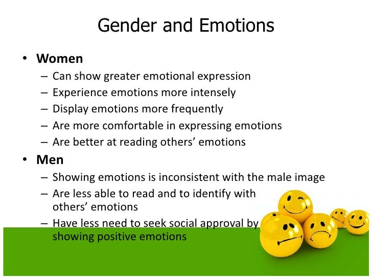 Gender Differences And Emotions Emr Ac Uk
