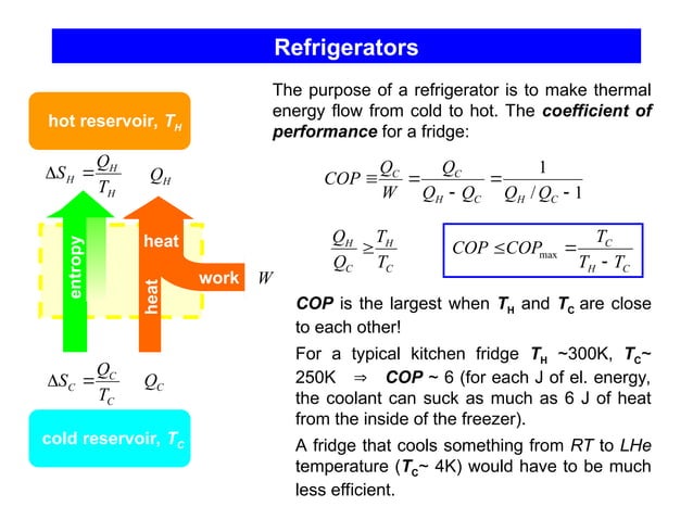 lecture notes on engines and refrigerators | PPT