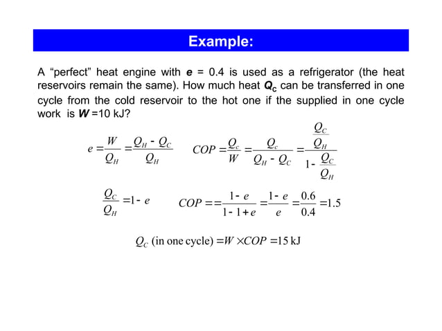 lecture notes on engines and refrigerators | PPT