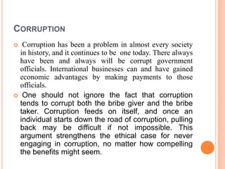 Ch 4 ethics in international business 1 | PPT