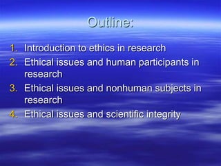 Ethics in Research, APA report | PPTX