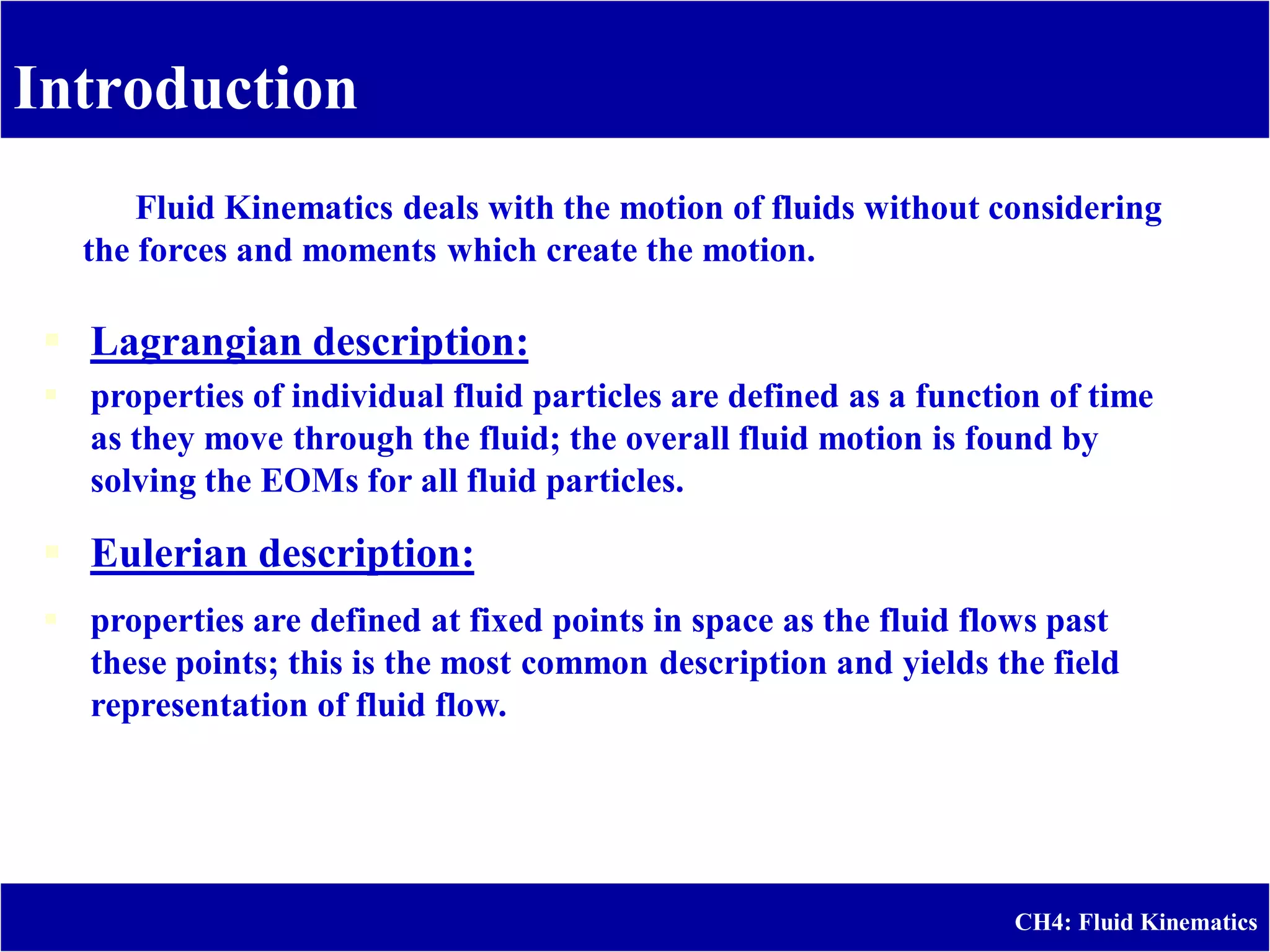 Fluid kinematics | PDF
