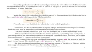 ch 4 gear trains.pdf | Physics | Science