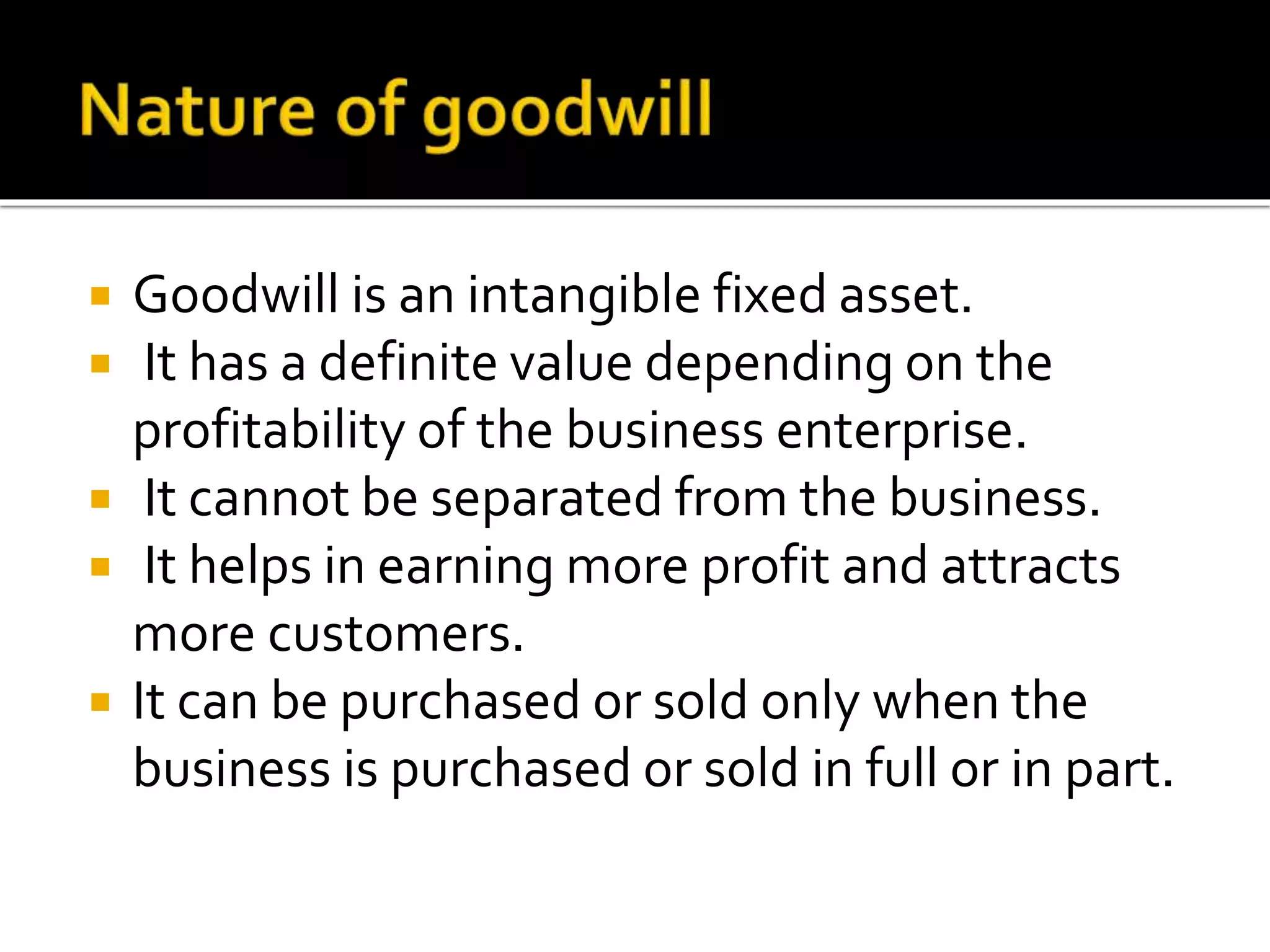 Goodwill in partnership accountiing | PPTX