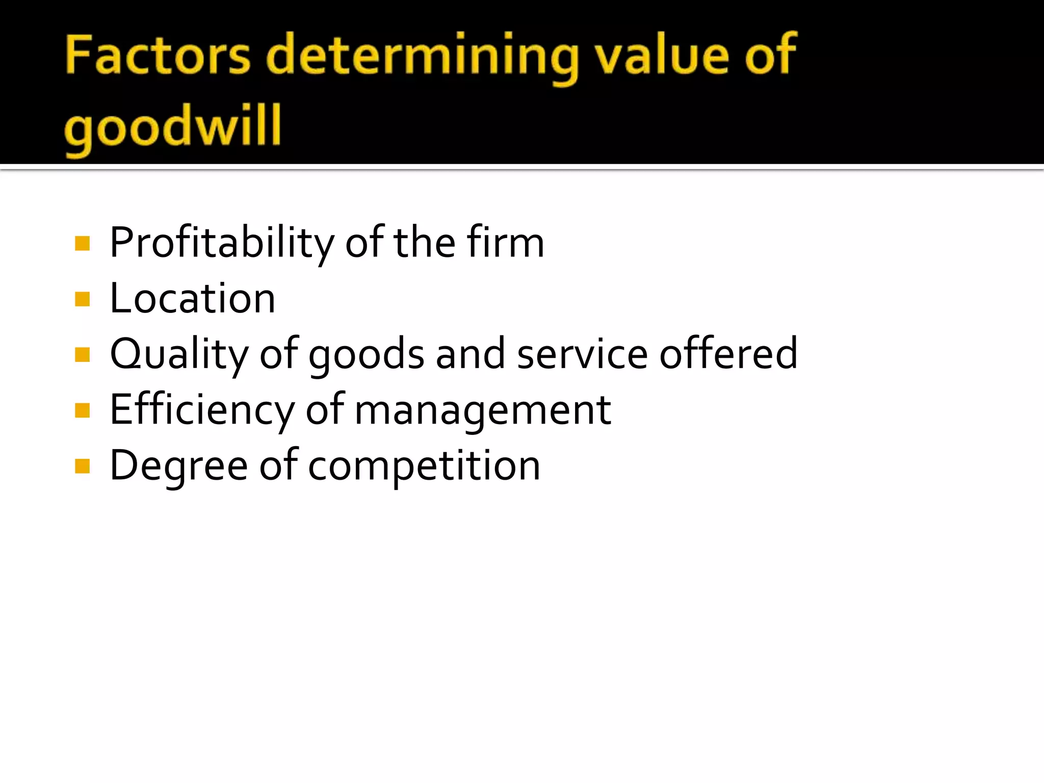Goodwill in partnership accountiing | PPTX