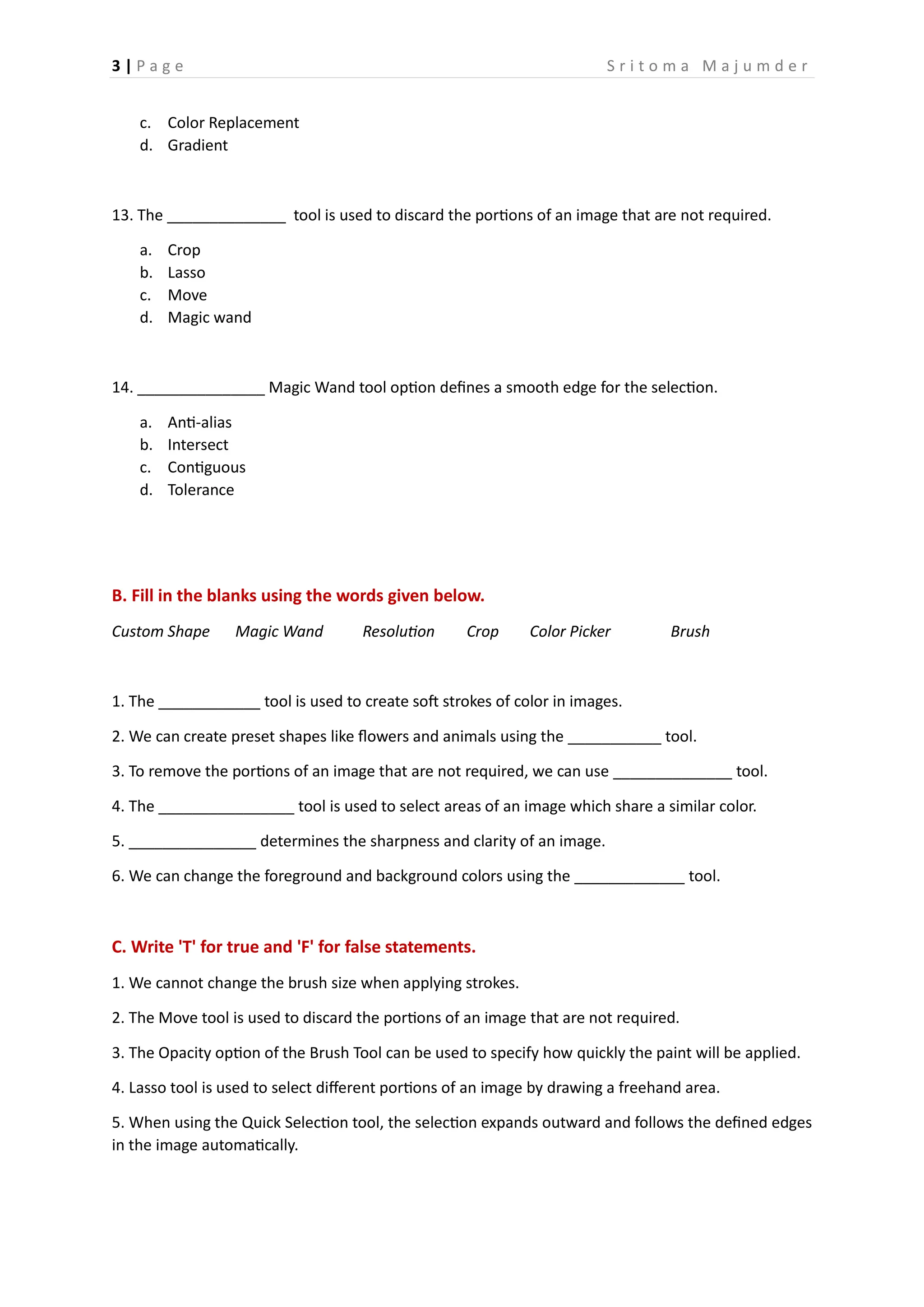 CBSE Grade 8 Computer Science Ch 4 Introduction to Adobe Photoshop 2020 ...