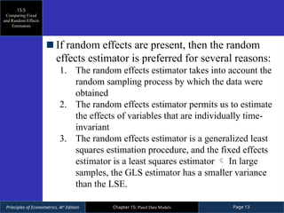 Ch4 Introduction to Panel Data Regression Models.pptx | Physics | Science