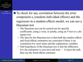 Ch4 Introduction to Panel Data Regression Models.pptx | Physics | Science
