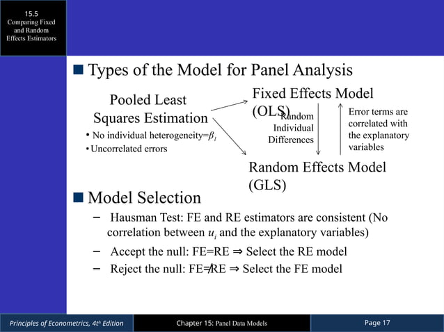 Ch4 Introduction to Panel Data Regression Models.pptx | Physics | Science