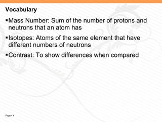 Ch 4 l 3 how atoms differ | PPT