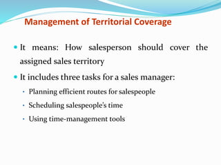 Ch4 management of territories | PPT