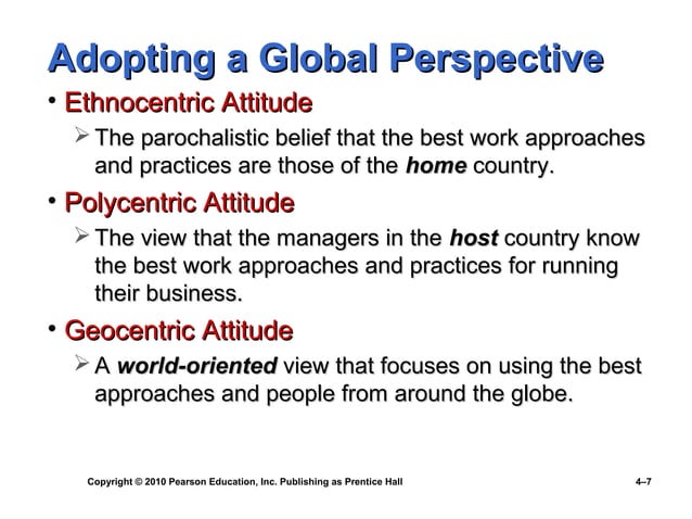 Ch 4 managing in a global environment | PPT | Large Business | Business